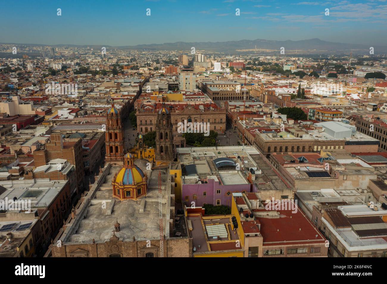 San Luis Potosí, vue aérienne de la ville. C'était un important centre ...
