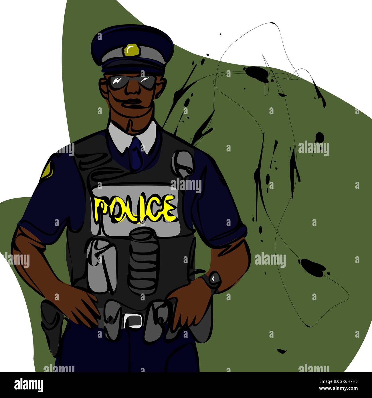 Policier de bande dessinée Banque d'images vectorielles - Alamy