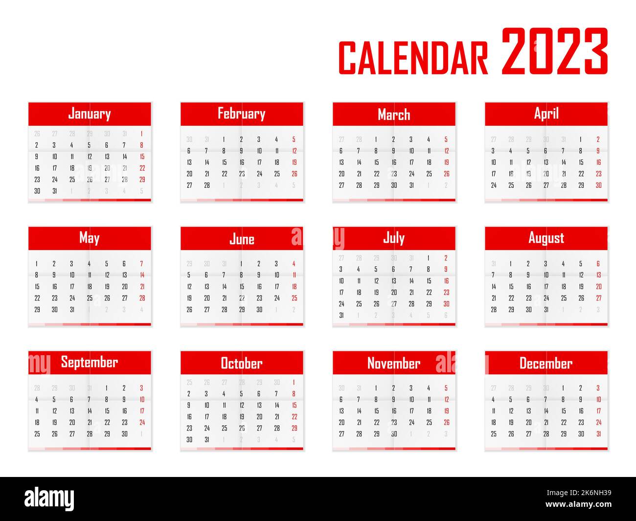 Calendrier 2023 Banque de photographies et d’images à haute résolution - Alamy