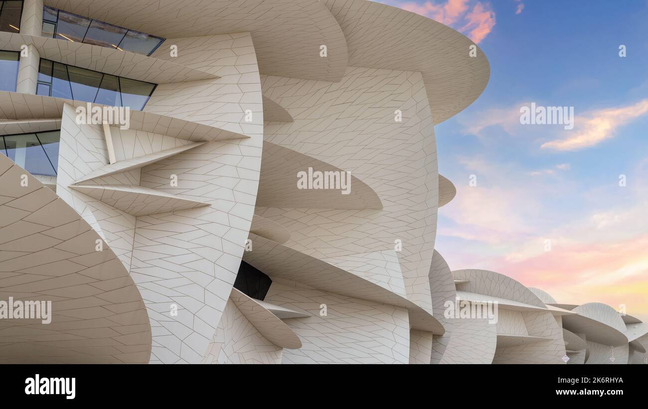Doha, Qatar- 10 octobre, 2022 : le Musée national du Qatar est un musée ...
