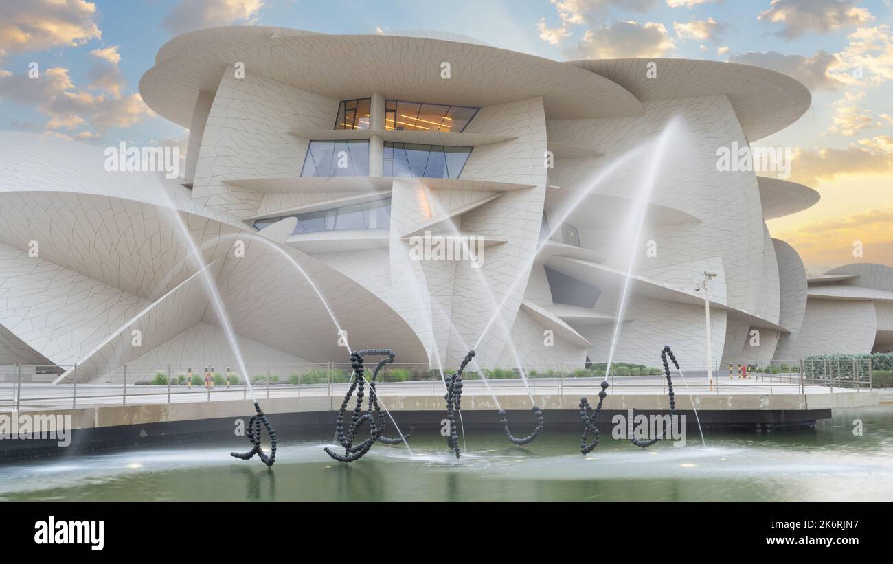 Doha, Qatar- 10 octobre, 2022 : le Musée national du Qatar est un musée ...