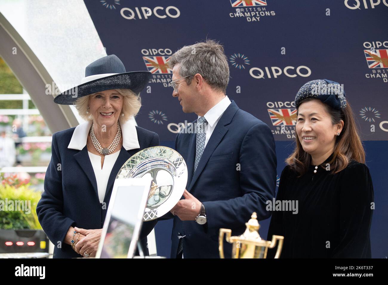 Ascot, Berkshire, Royaume-Uni. 15th octobre 2022. Camilla, Queen ...
