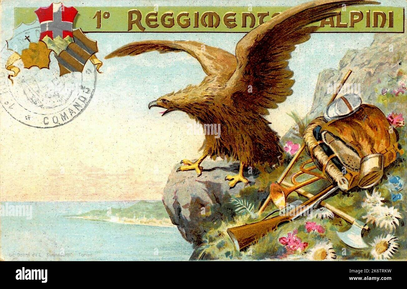 1905 CA , ITALIE : Une carte postale sur les soldats militaires ...