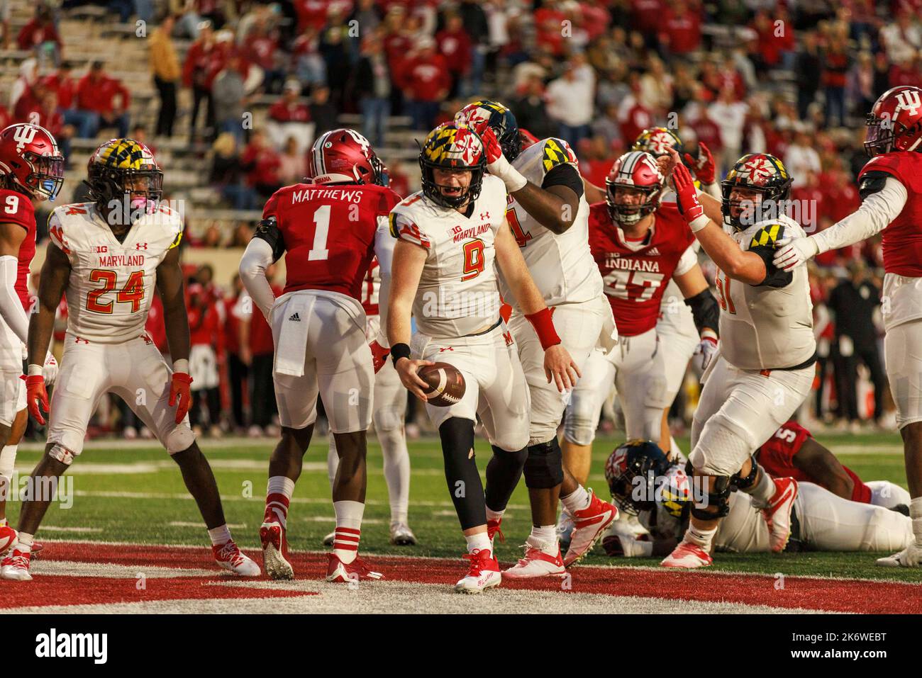 Bloomington, États-Unis. 16th octobre 2022. Le quarterback des ...