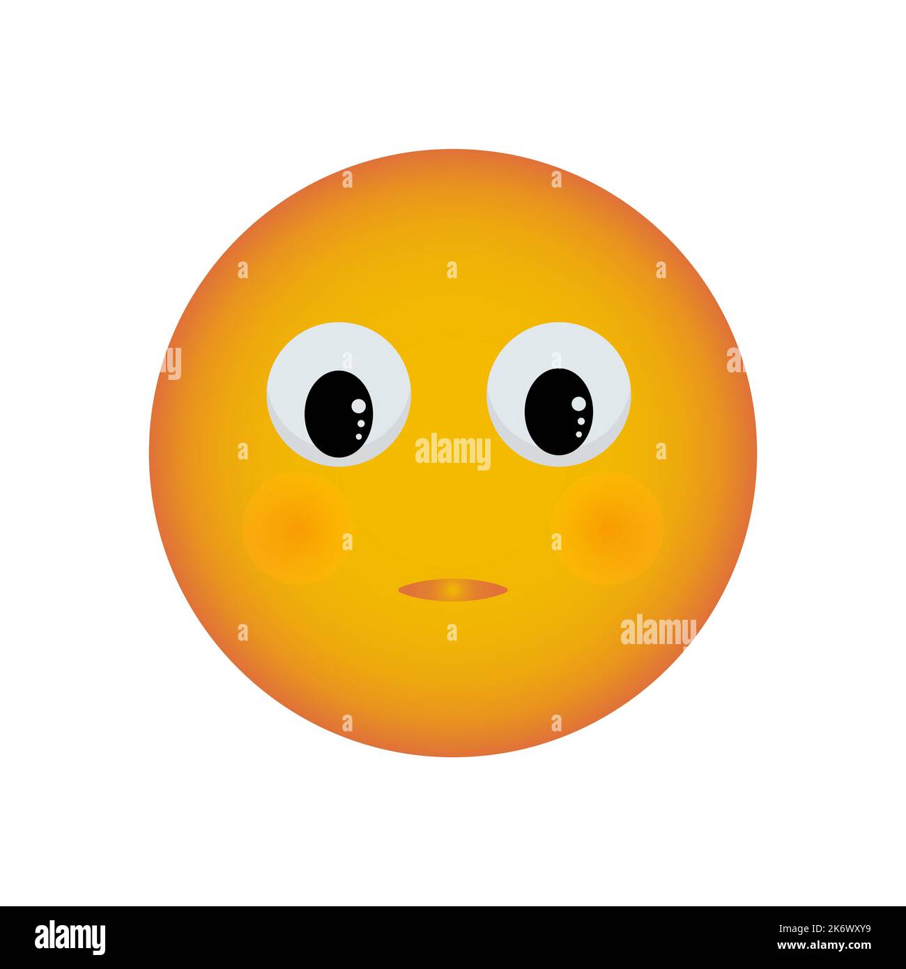 Surprise smiley avec de grands yeux, message réaction emoji pour les ...