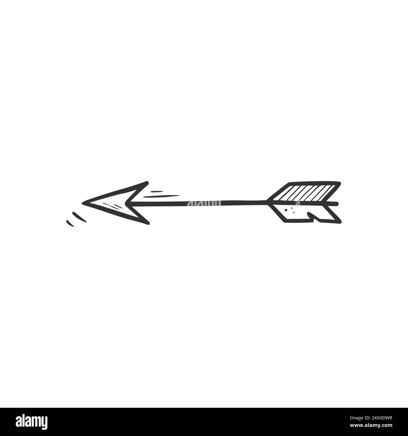 Élément de flèche d'arc dessiné à la main. Style d'esquisse Doodle ...