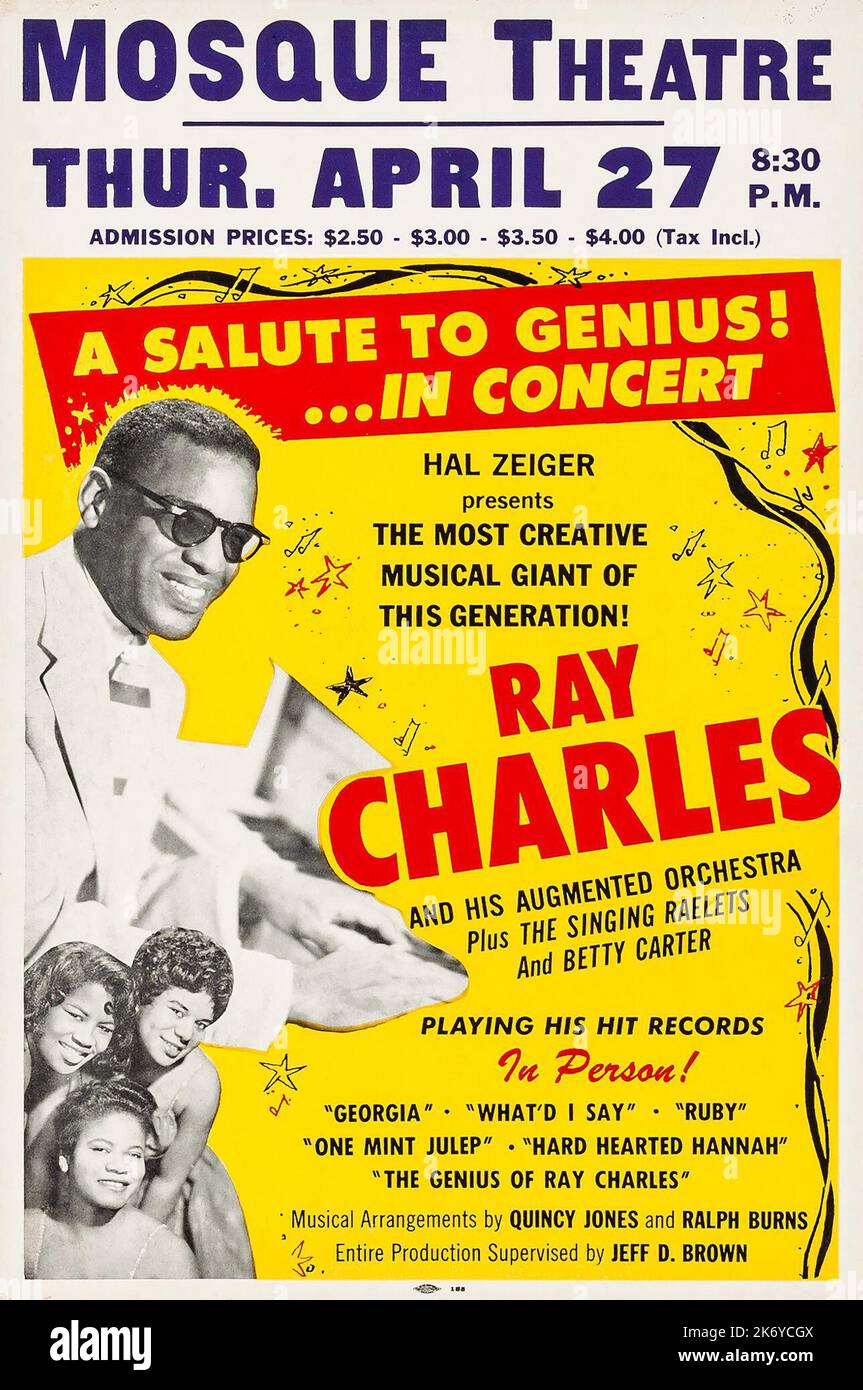 Affiche concert ray charles Banque de photographies et d’images à haute ...