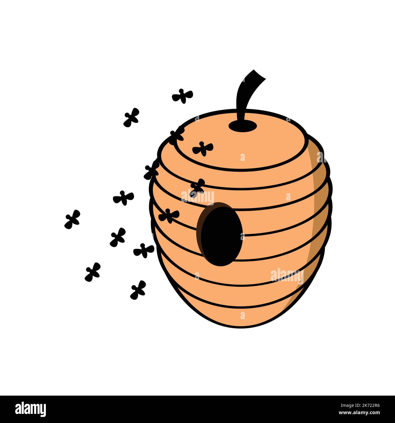 Nid d'abeilles sauvages Banque d'images vectorielles - Alamy