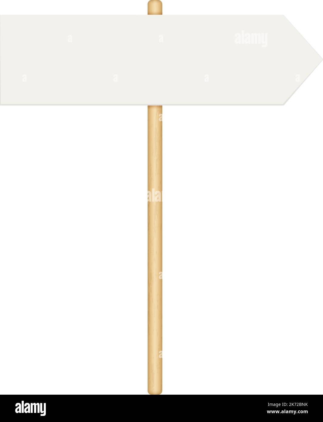 Panneau avec poteau en bois. Panneau de direction avec flèche. Panneaux ...