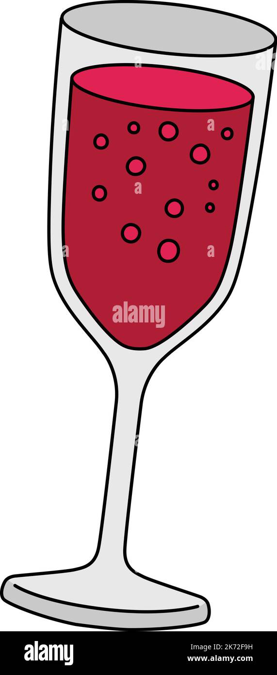 Verre de vin Cartoon coloré Clipart Image Vectorielle Stock - Alamy