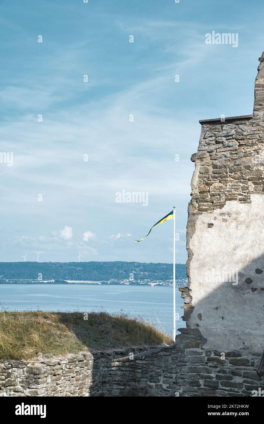 Château de Visingsborg en Suède sur l'île de Visingsö, au lac Vätterm ...