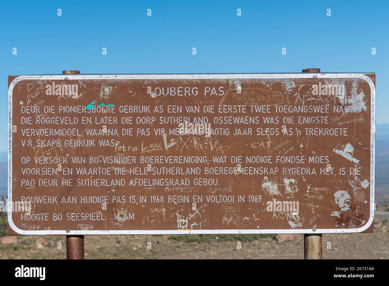SUTHERLAND, AFRIQUE DU SUD - SEP 4, 2022: Panneau d'information au ...