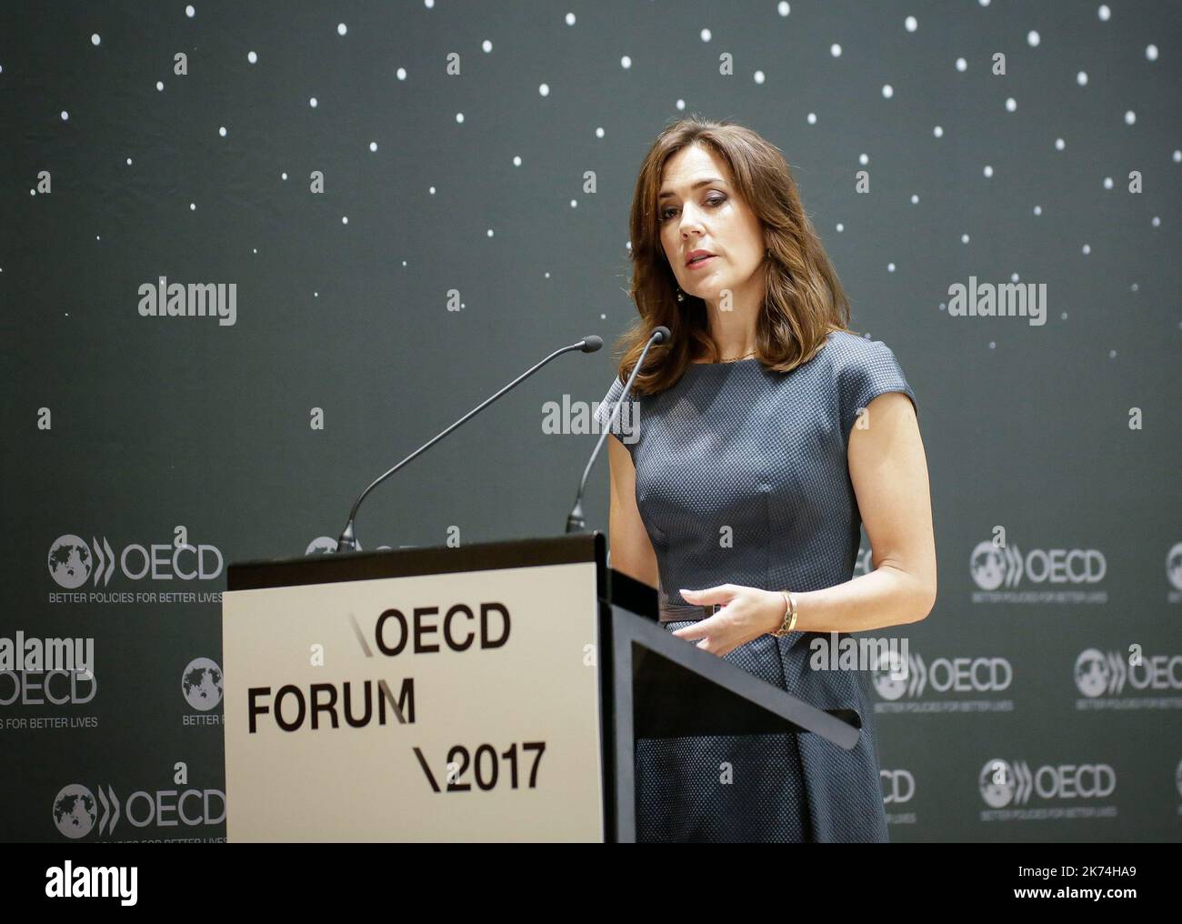 La Princesse Mary de la Couronne danoise prononce un discours à la ...