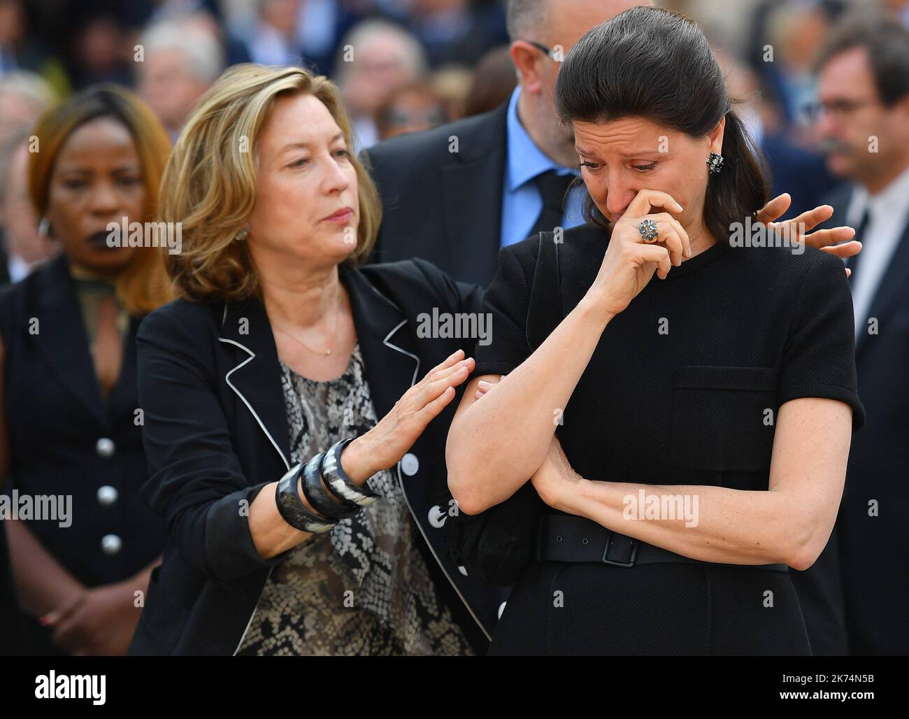 Agnes Buzyn en larmes lors de la cérémonie funéraire de Simone Veil ...