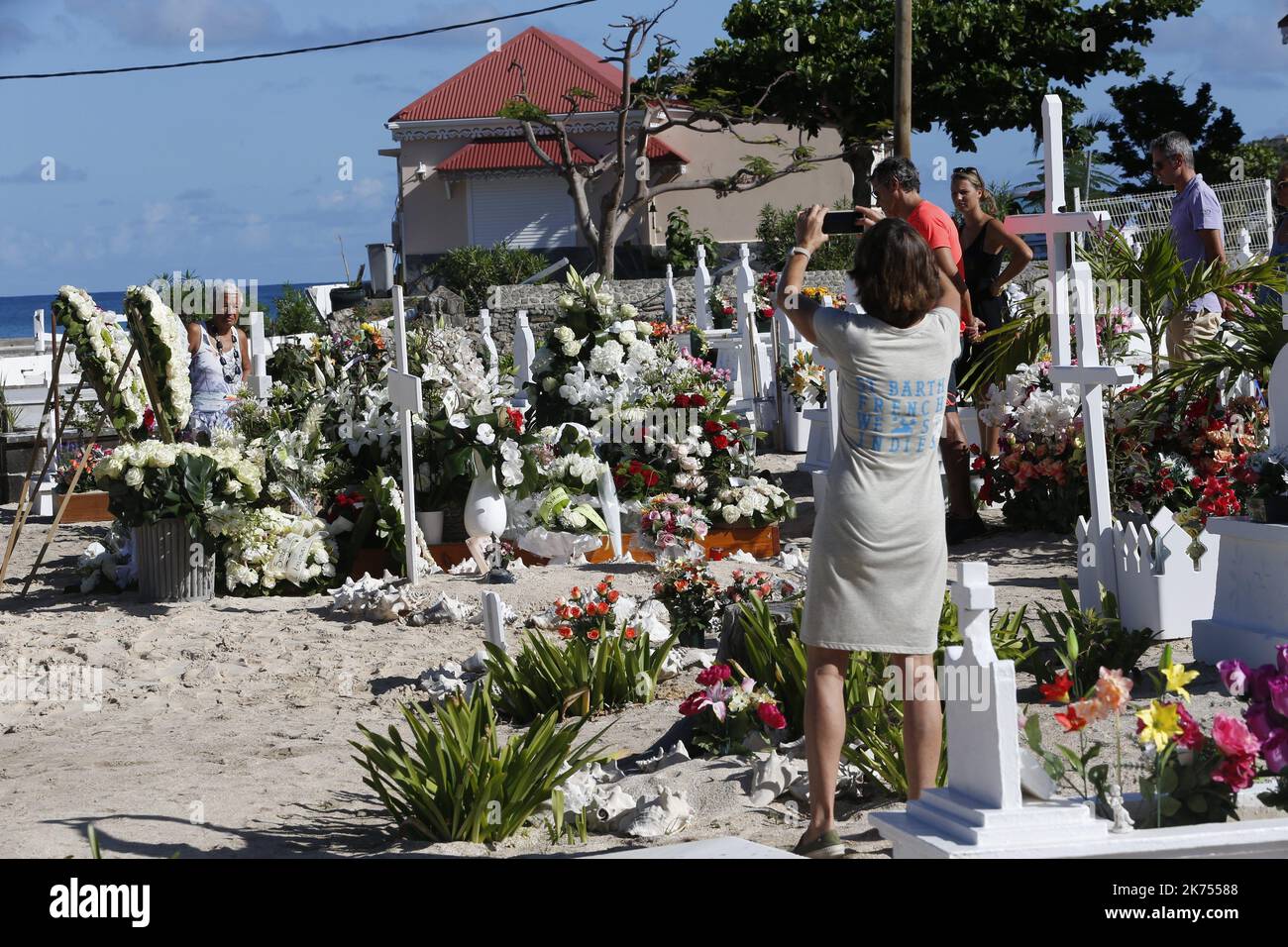 St Barth, décembre 12th 2017. Le lendemain des funérailles de Johnny ...