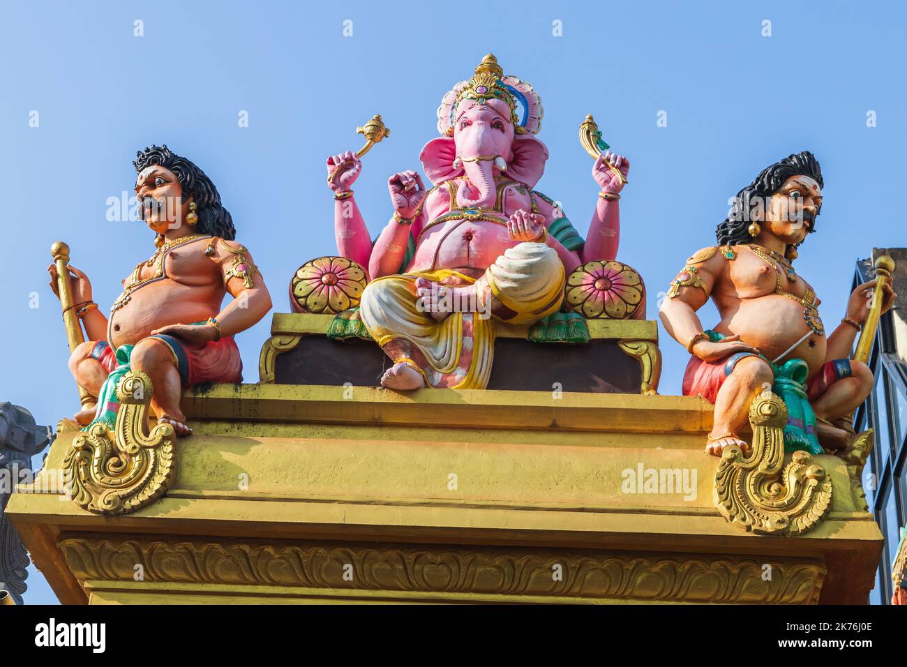 Les statues du temple Sri Kaileswaram, dédié à Lord Shiva et Ganesha ...
