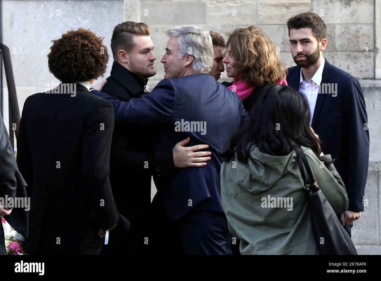 La famille et les amis de Nicolas Chauvin, un joueur de rugby du Stade ...