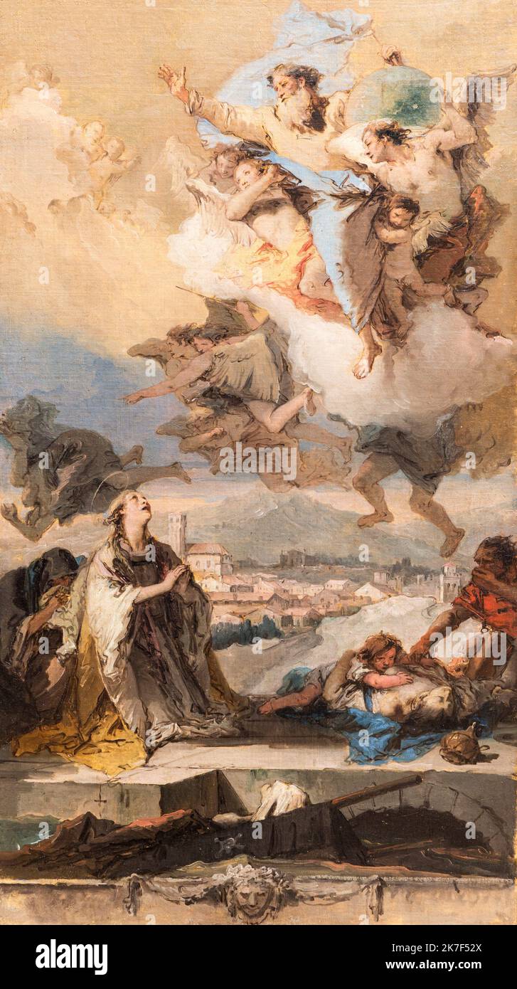 Peinture du 18ème siècle ciel ange Banque de photographies et d’images ...