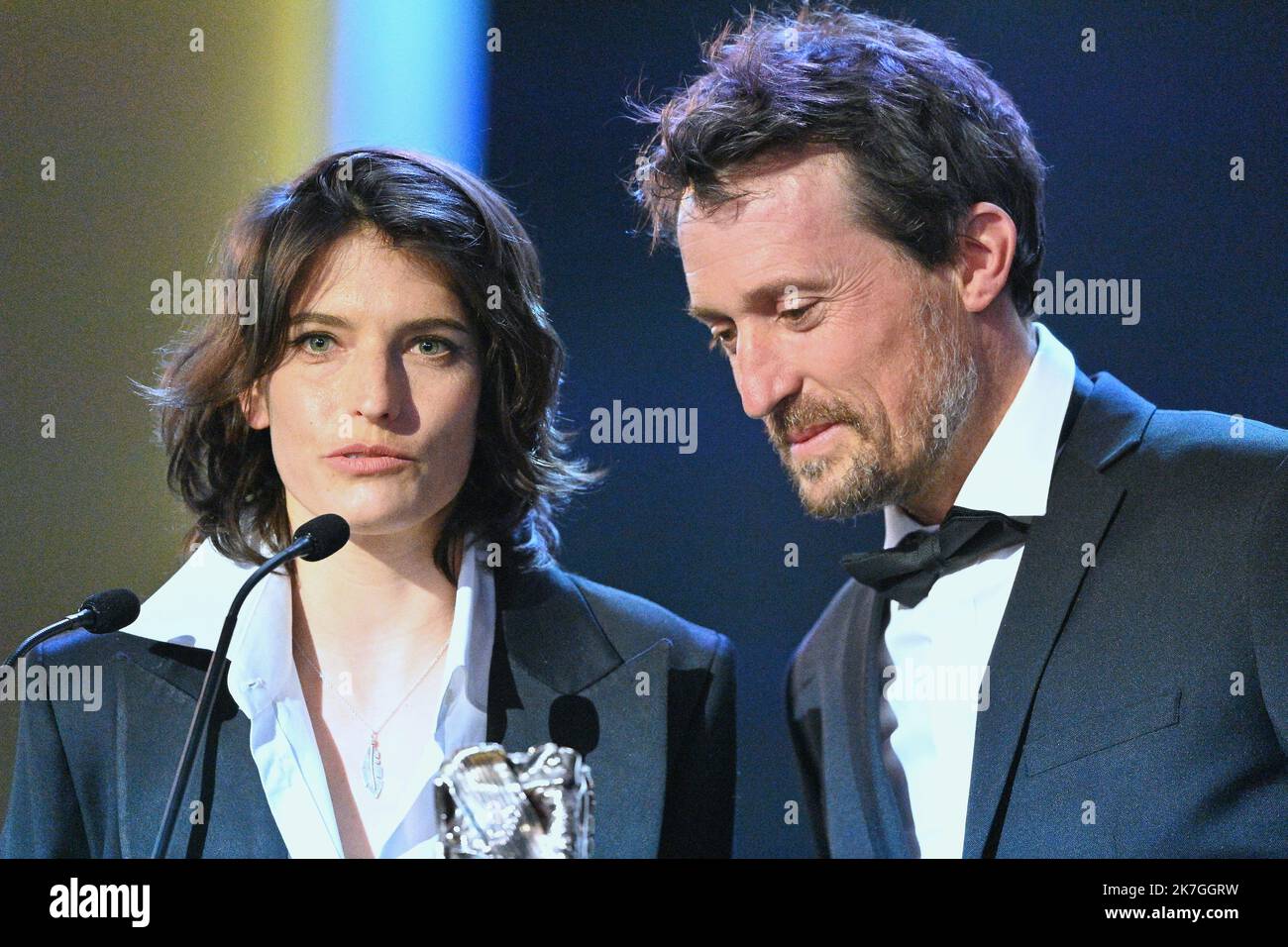 ©franck castel/MAXPPP - 24/02/2022 Vincent Munier et de Marie Amiguet ...