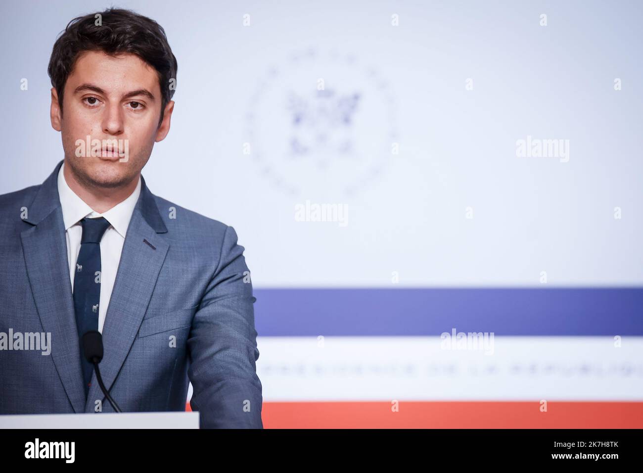 ©THOMAS PADILLA/MAXPPP - 20/04/2022 ; PARIS, FRANCE ; SORTIE DU CONSEIL DES MINISTRES AU PALAIS ...