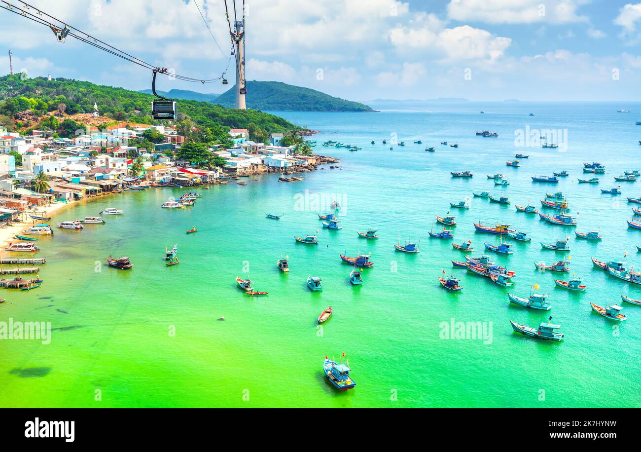 Le plus long trajet en téléphérique au monde, l'île de Phu Quoc au sud ...