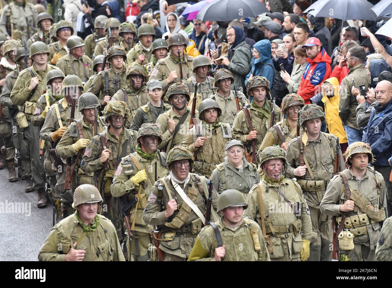 ©PHOTOPQR/Ouest FRANCE/Thomas Brégarpuis / Ouest-France ; Carentan ; 04/06/2022 ; 78ème ...