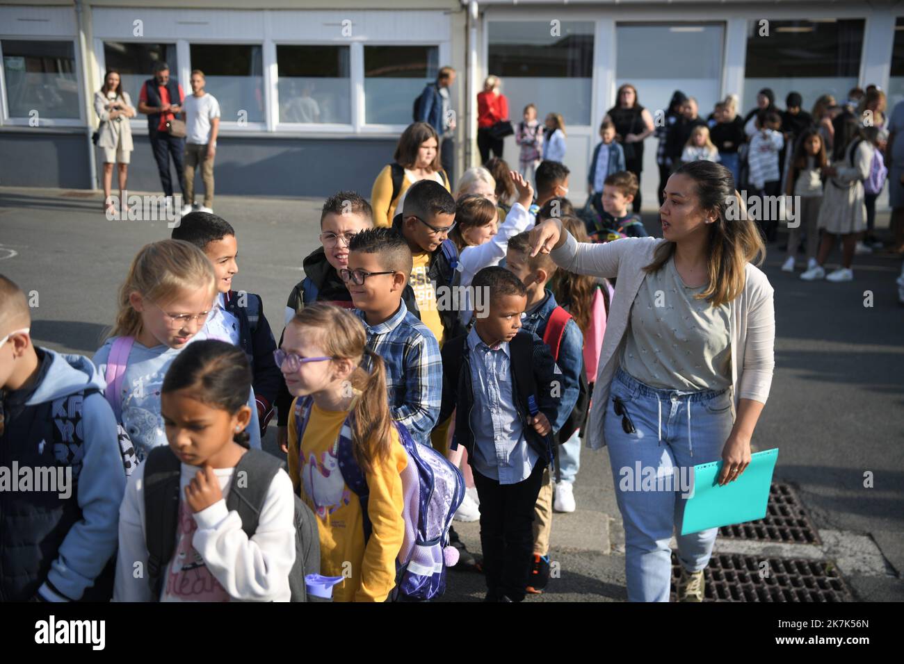 ©PHOTOPQR/VOIX DU NORD/1 ; 01/09/2022 ; 01/09/2022. Rentree scolaire a ...