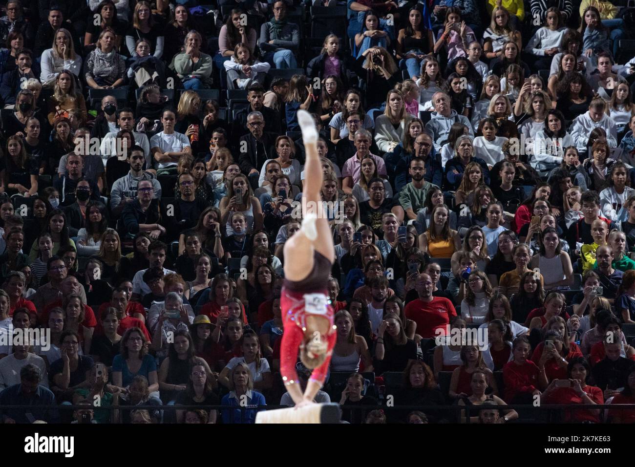 Mylène Deroche/IP3 - Elsabeth Black du Canada participe aux qualifications de l'équilibre entre ...
