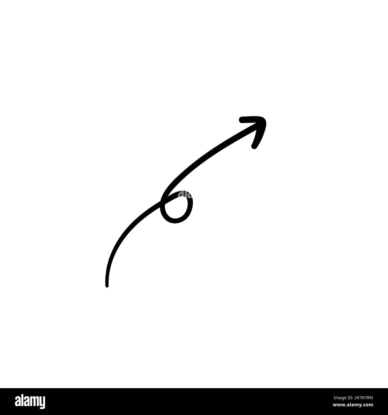 Vecteur de flèche icône courbe Banque de photographies et d’images à ...
