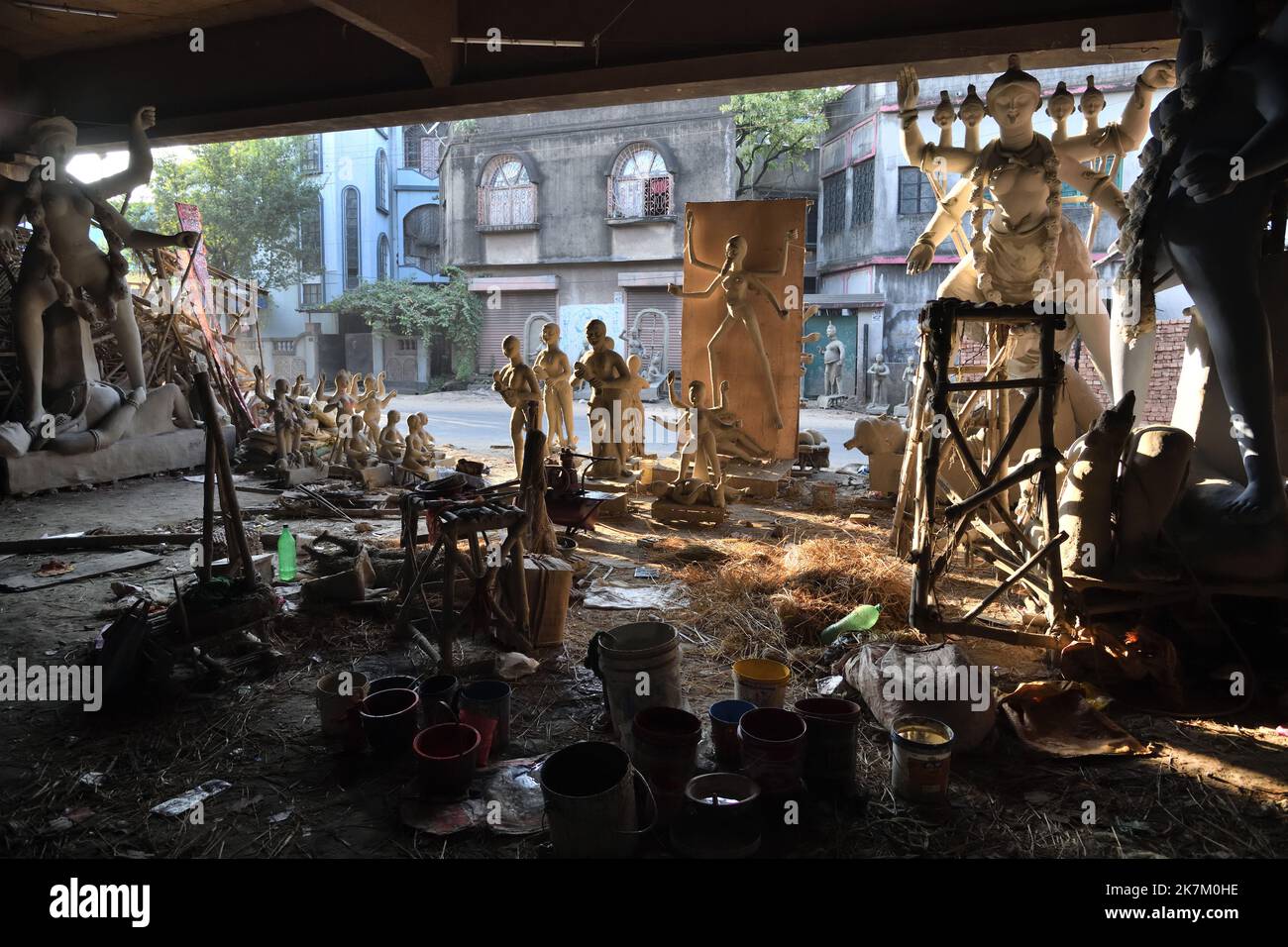 Non exclusif : 17th octobre 2022, Howrah, Inde. L'idole d'argile de la ...