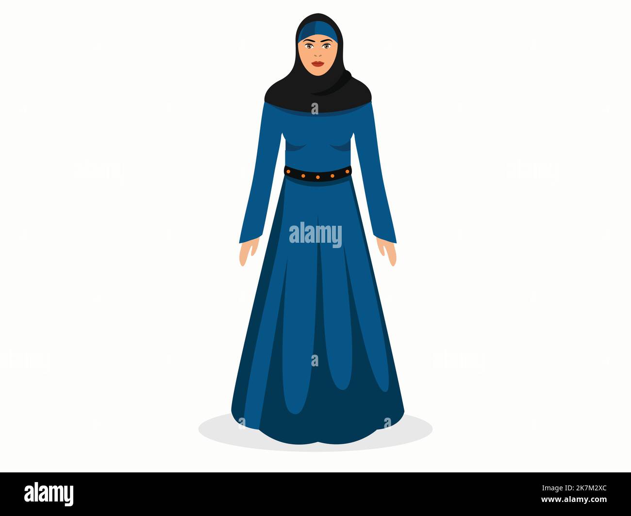 Illustration de personnage de dessin animé arabe portant une tenue ...