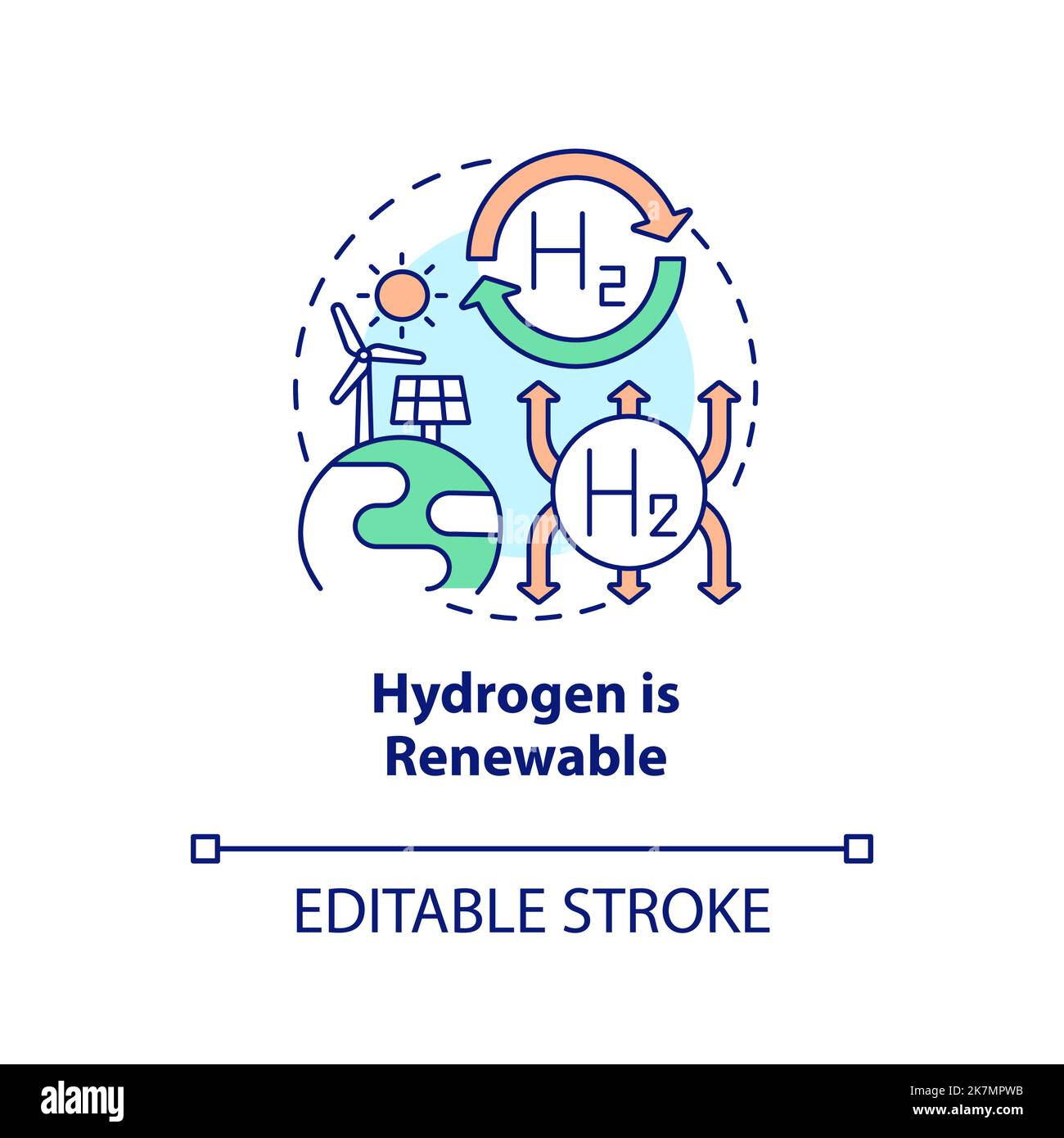 Hydrogen energy power logo Banque d'images vectorielles - Alamy