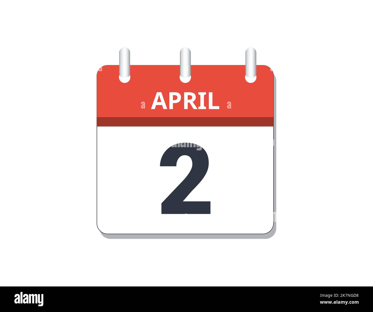 Le 2 avril Banque d'images vectorielles - Alamy