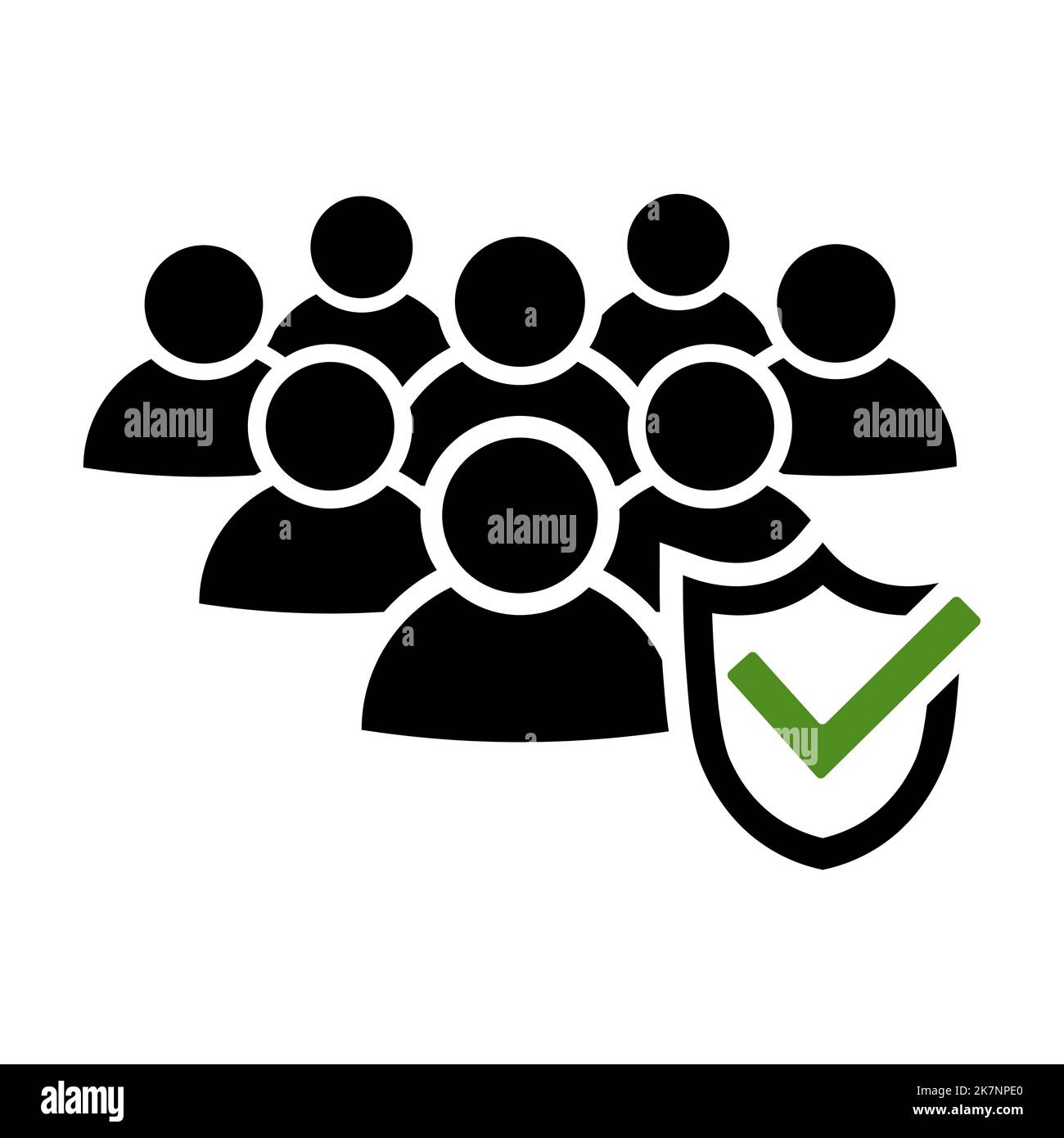 Symbole de sécurité des personnes et du bouclier. Icône de protection à ...