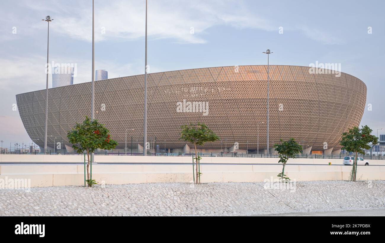 Doha, Qatar - 10,2022 OCTOBRE : le stade Lusail Iconic Stadium ou ...