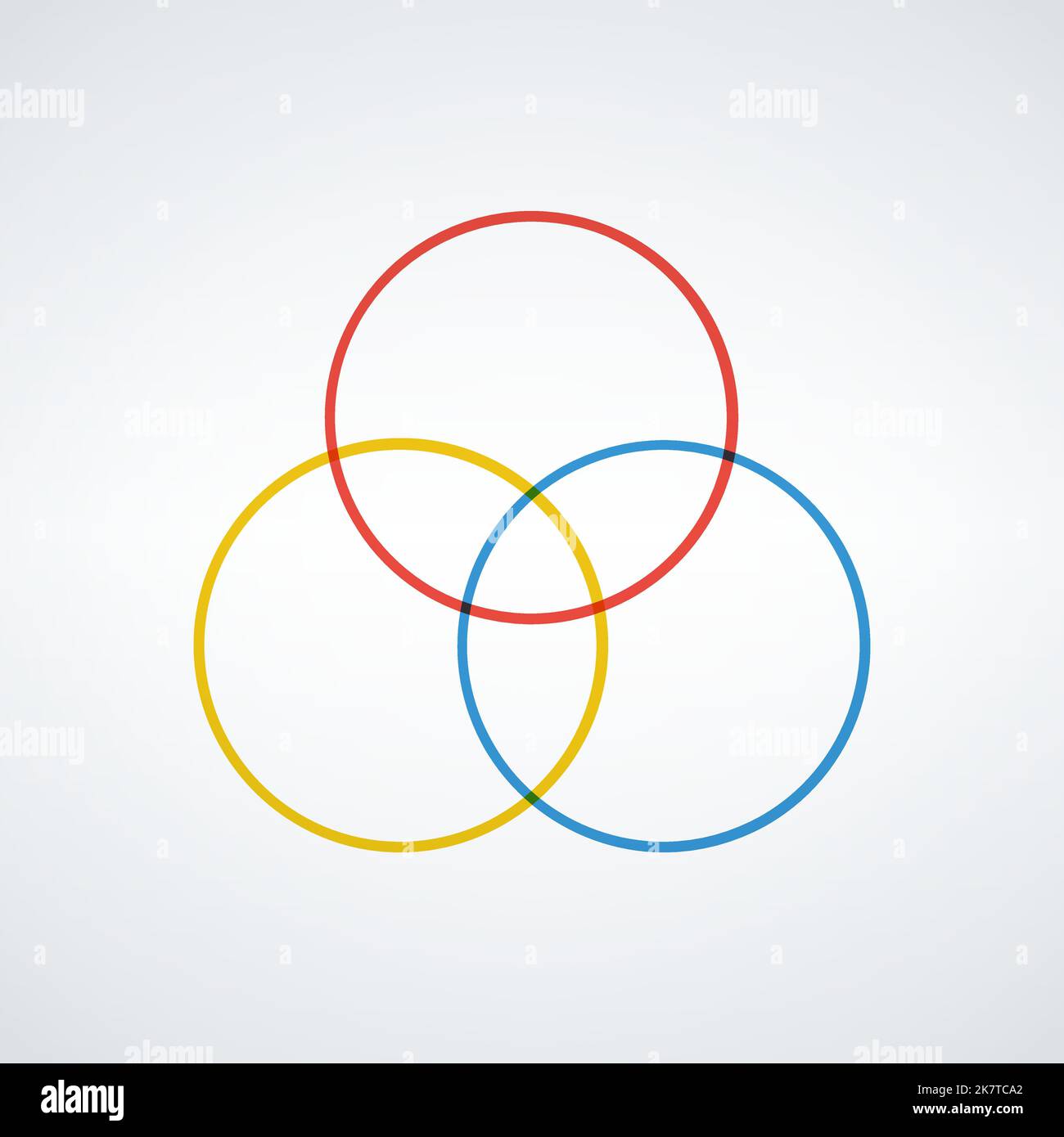 Icône d'infographie sur trois cercles qui se chevauchent. Modèle pour ...