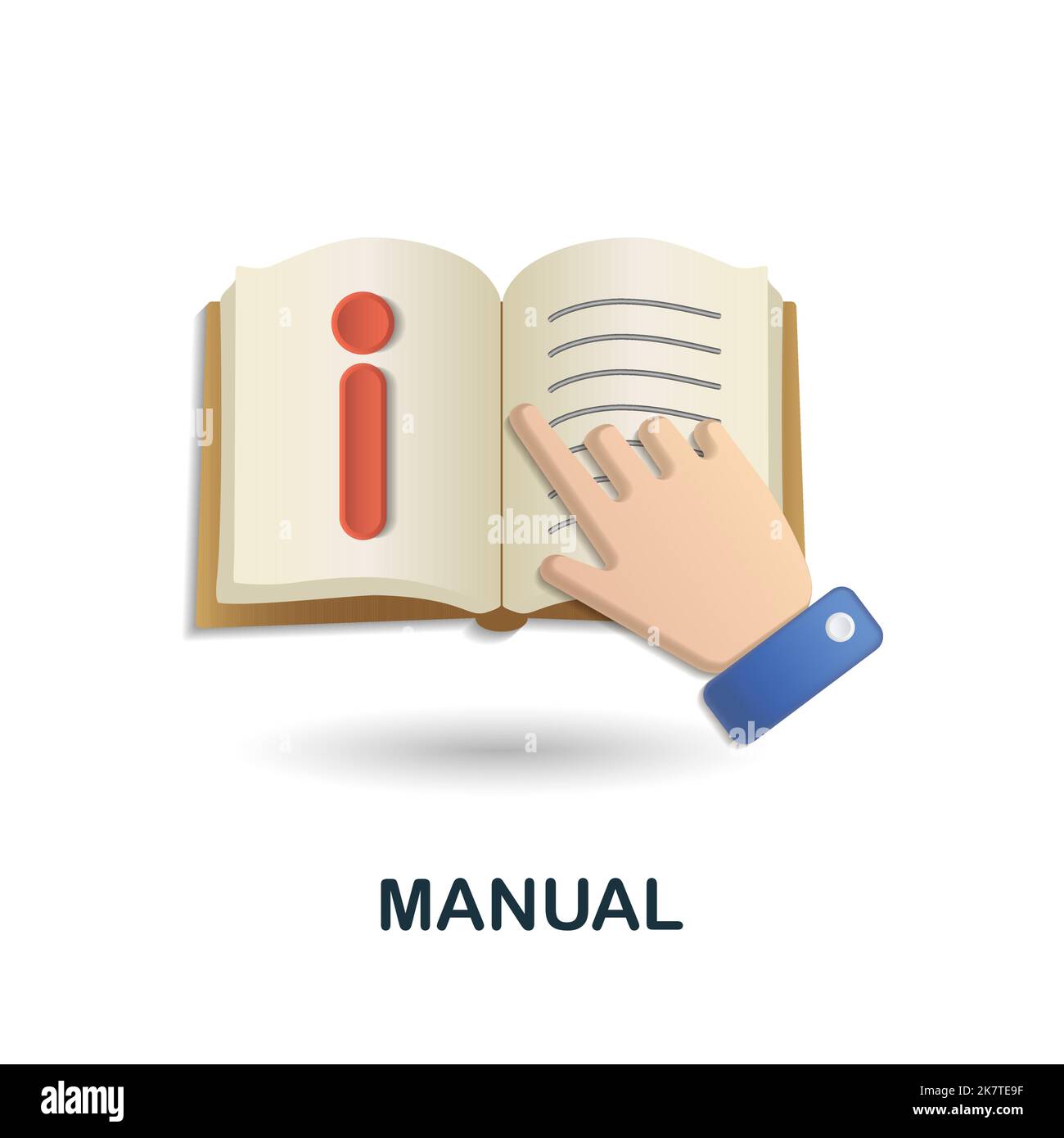 Open book icon manual tutorial Banque de photographies et d’images à ...