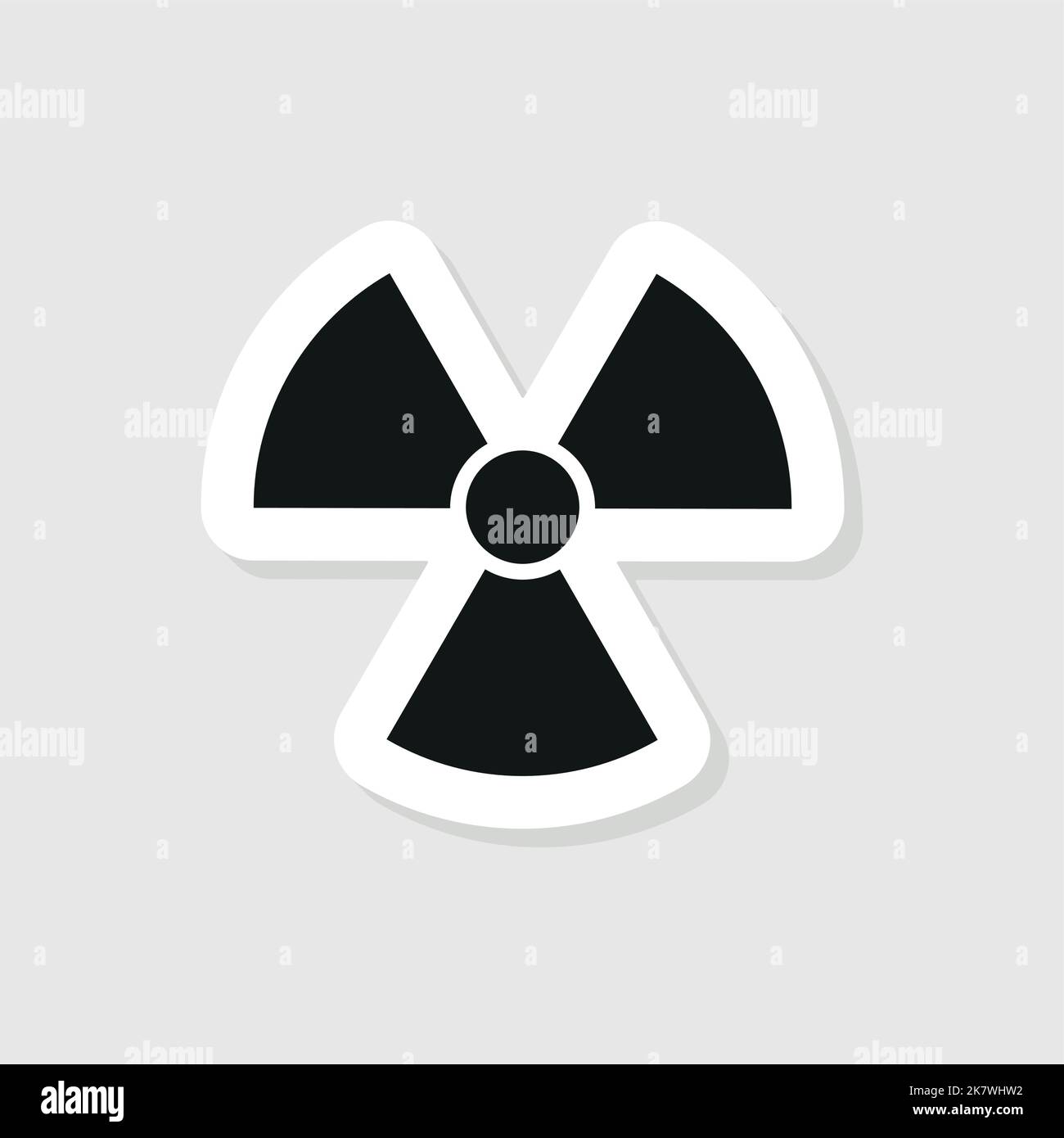 Panneau de danger radioactif. Symbole de rayonnement nucléaire non ...