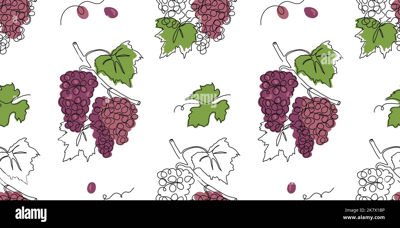 Motif, impression, papier peint, texture vectorisé de grappe de raisin ...