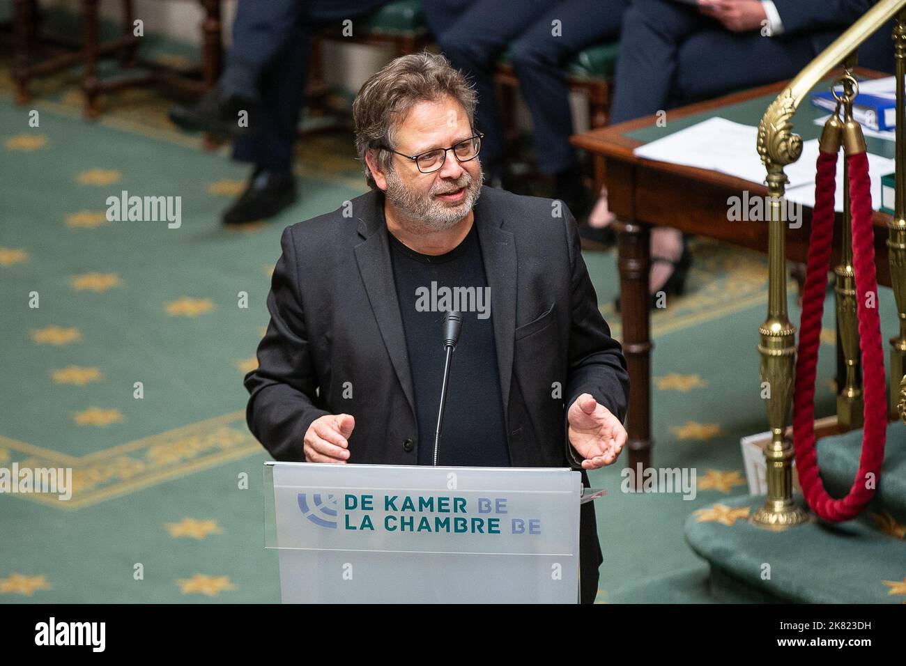 Bruxelles, Belgique, le 20 octobre 2022. Marco Van Hees DE PVDA/PTB ...