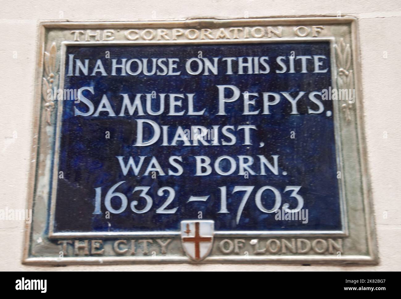 Plaque de naissance samuel pepys Banque de photographies et d’images à haute résolution - Alamy