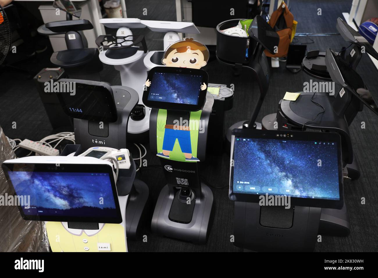 Des robots sont vus au bureau de Robocore Technology Ltd., à Science Park à Sha Tin. 11OCT22 ...