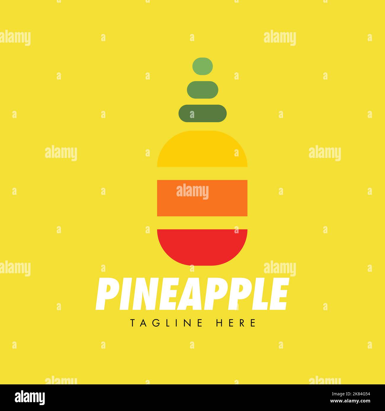 Concept de logo ananas pour l'entreprise et le marquage. Modèle de logo ...