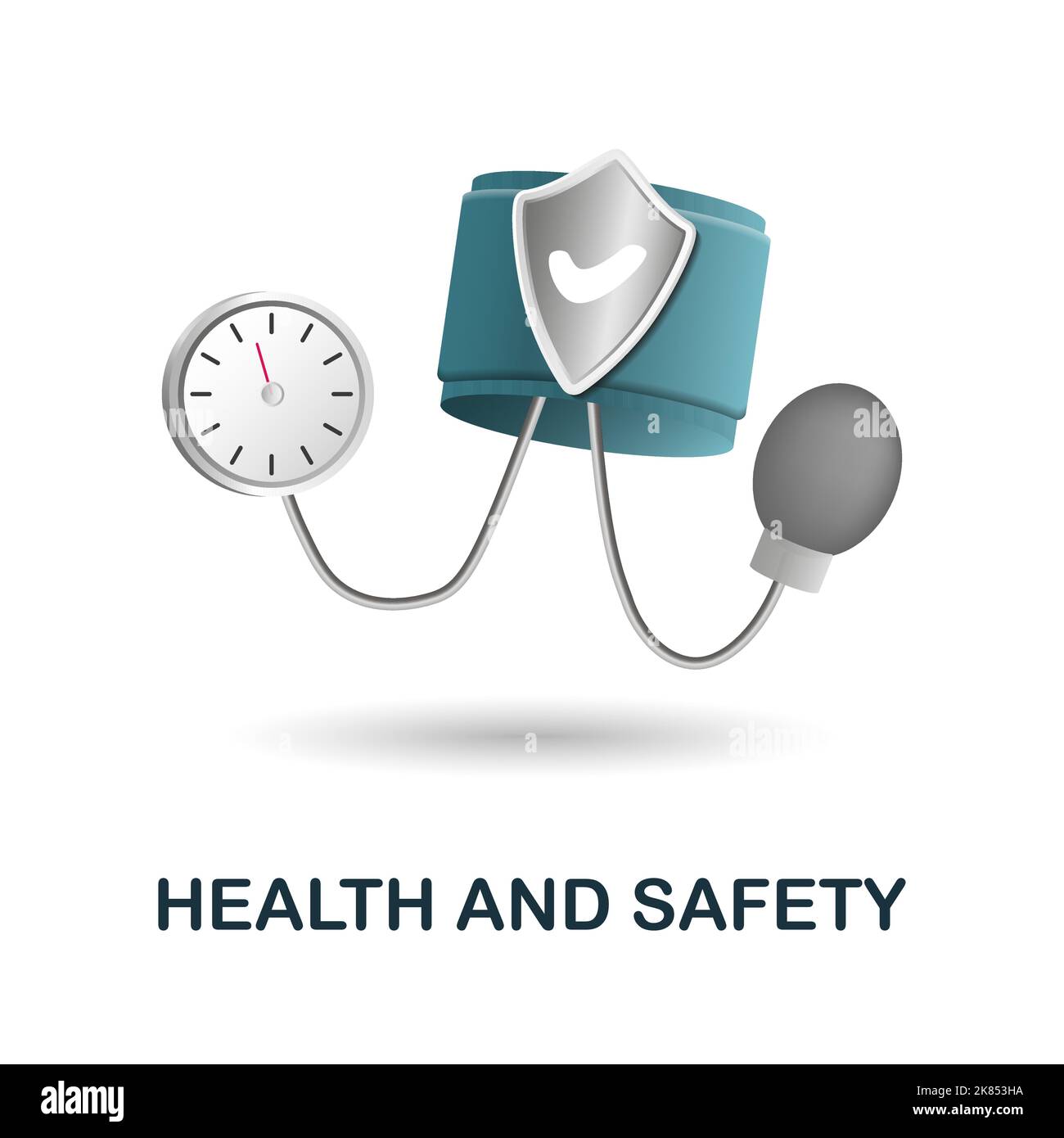 Icône Santé et sécurité. 3d illustration de la collection esg. Icône Creative Health and Safety ...