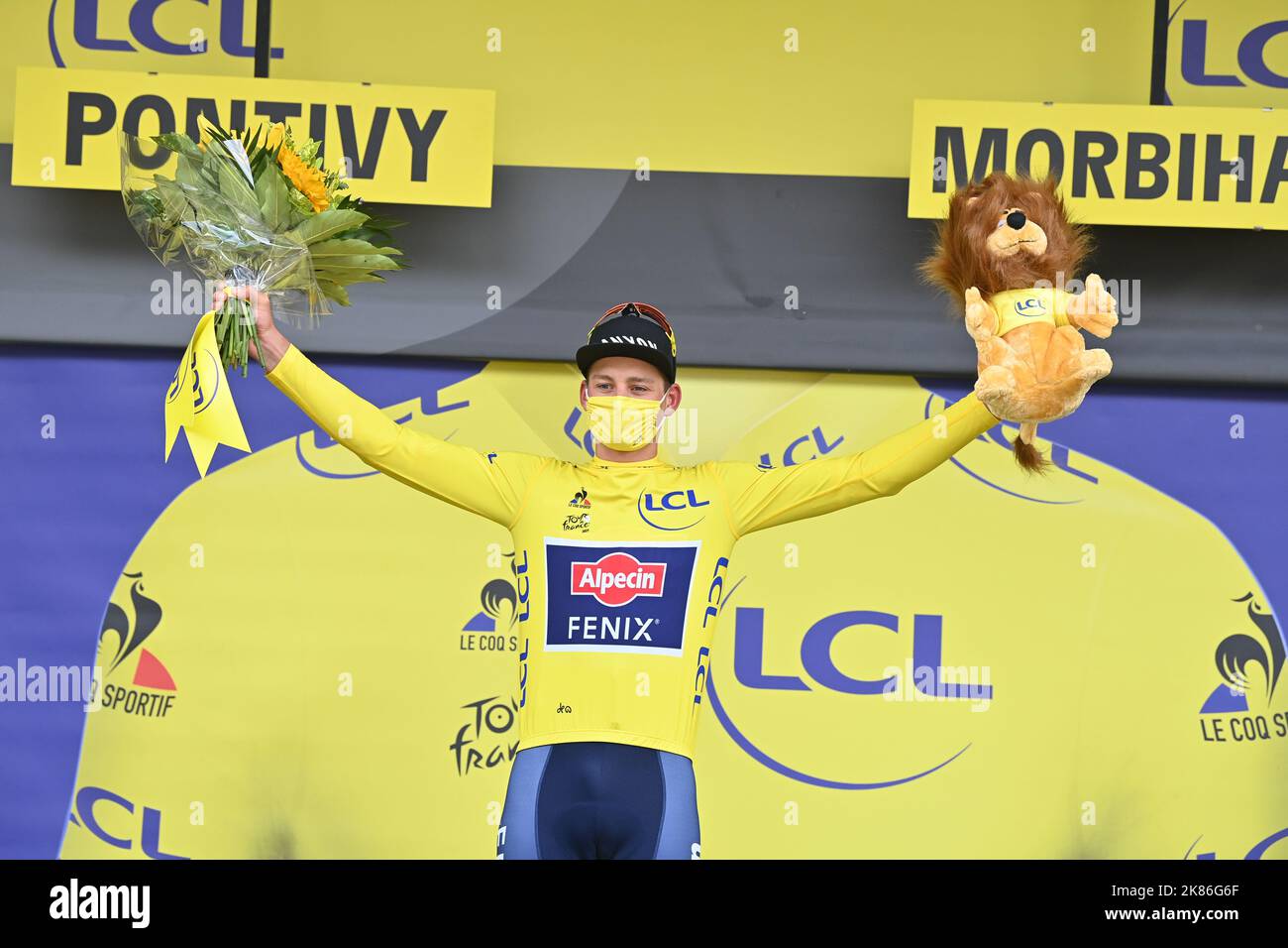 Tour de France 2021 étape 3, de Lorient à Pontivy. Mathieu Van Der Poel ...