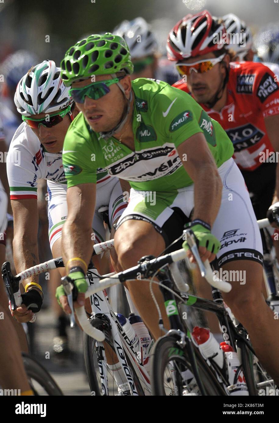 Team Cervelo Test Team Thor Hushovd en compétition dans la vingt ...