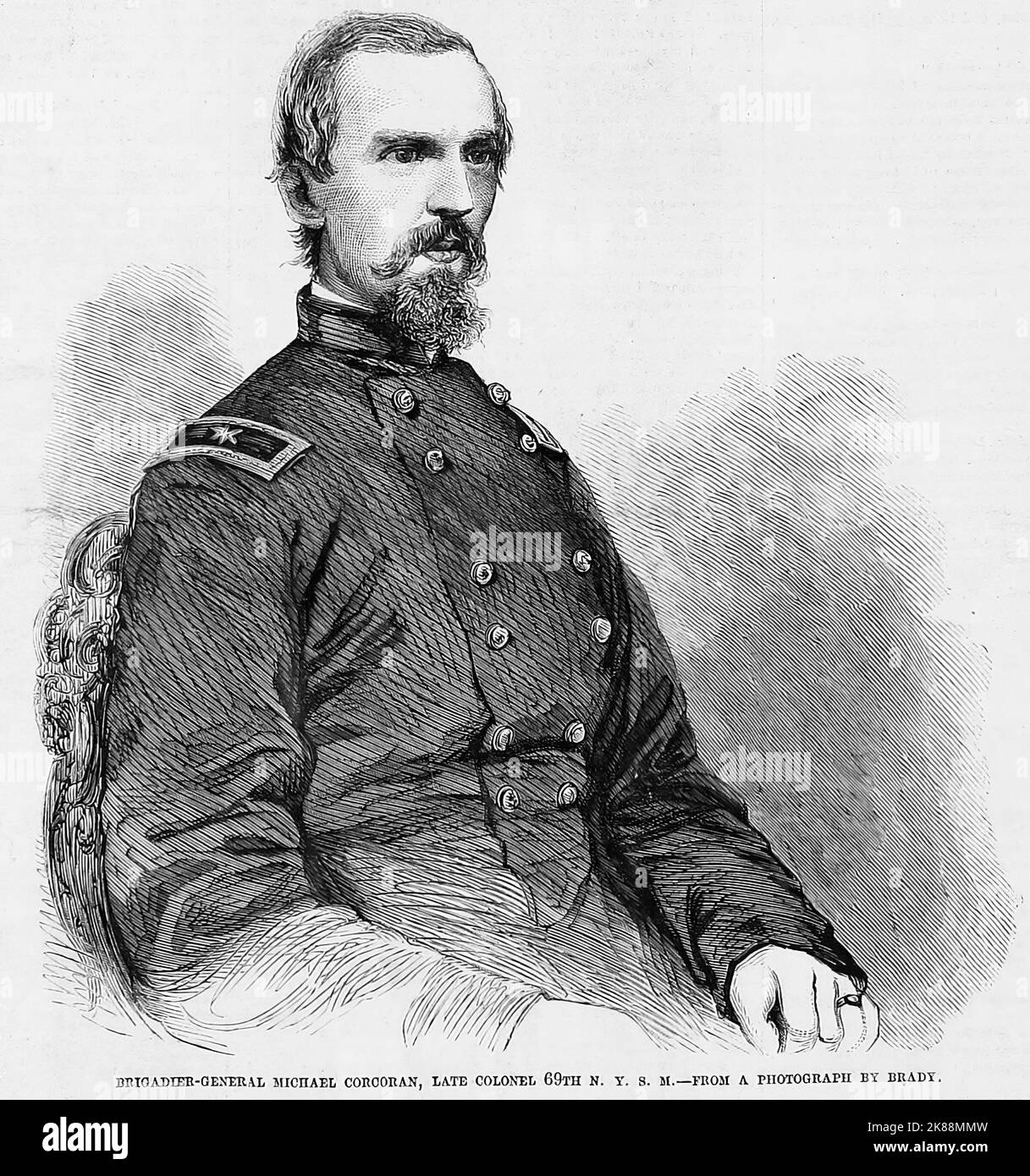 Portrait du général de brigade Michael Corcoran, défunt colonel 69th ...