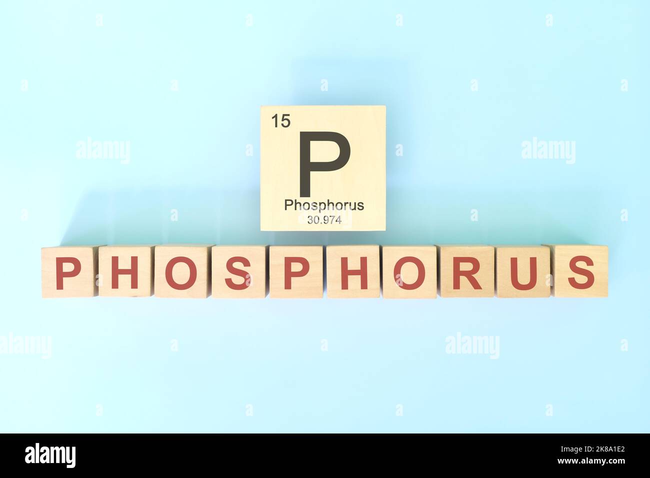 Symbole d'élément chimique de phosphore avec masse atomique et nombre ...