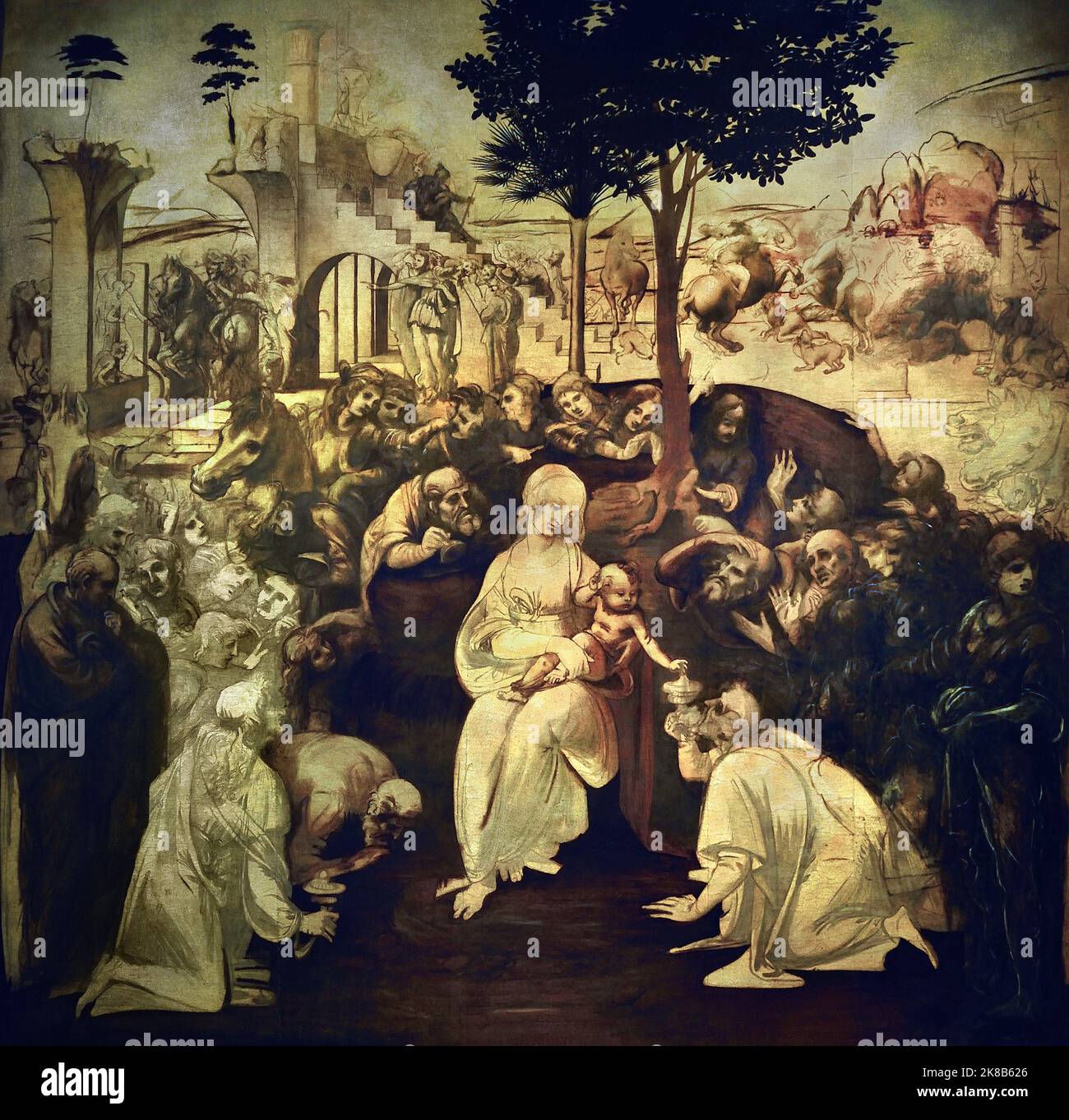 Adoration mages leonardo da vinci Banque de photographies et d’images à haute résolution - Alamy