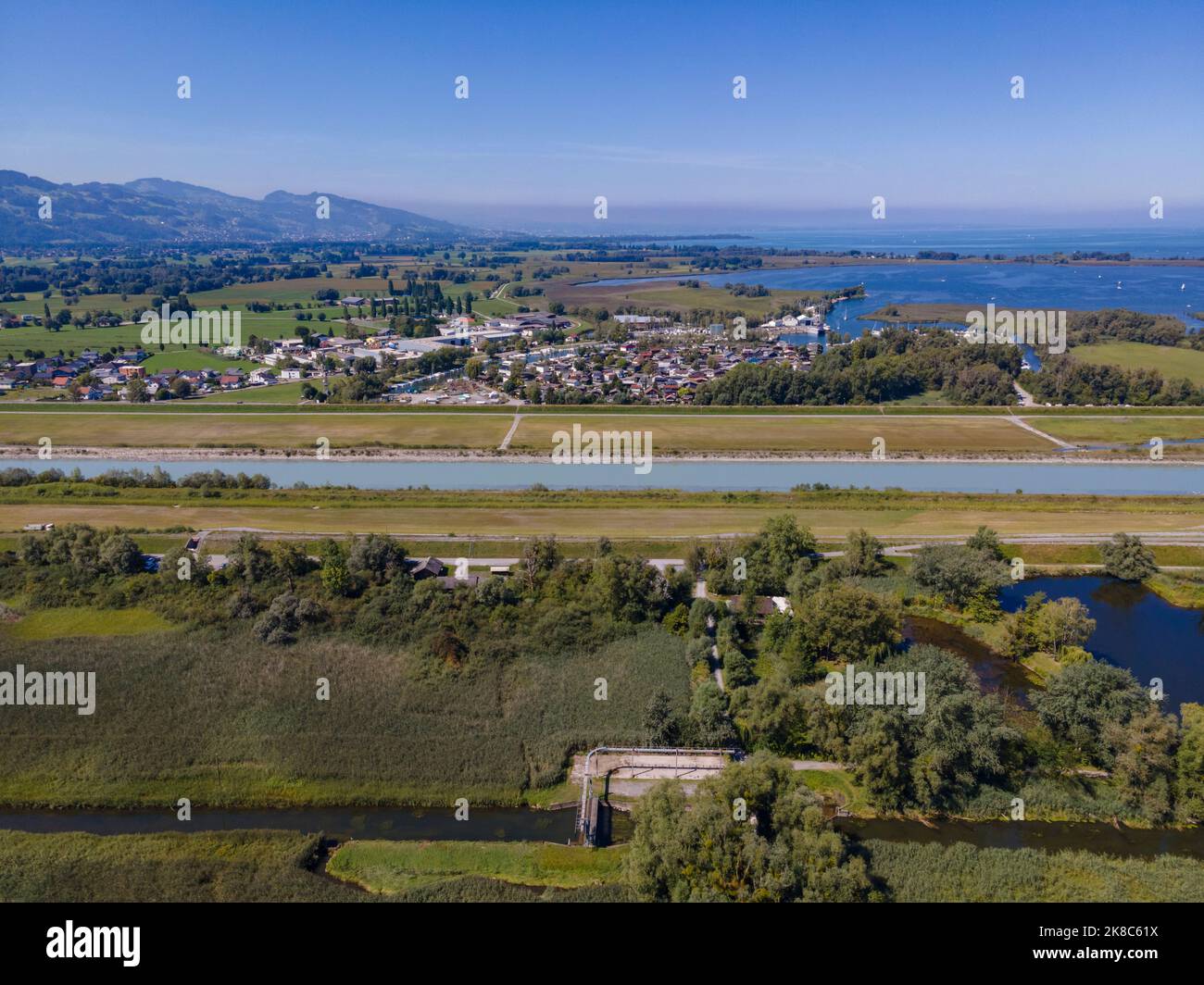 Embouchure du rhin et du lac de constance Banque de photographies et d ...